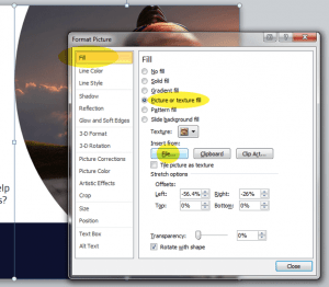 How to change the picture in a PowerPoint shape