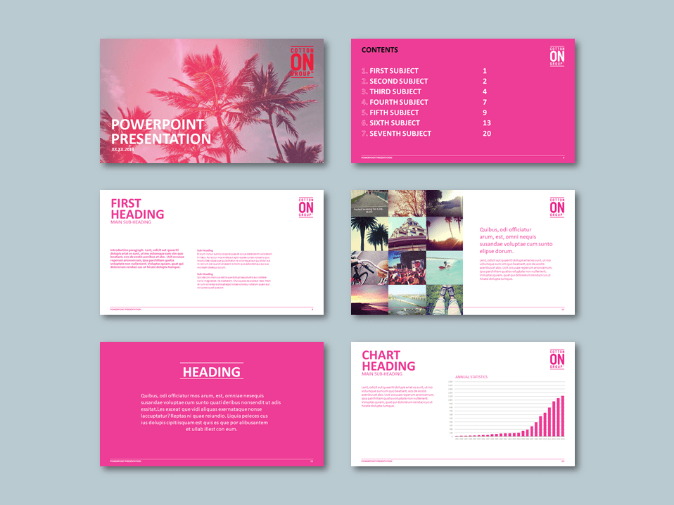 InDesign To PowerPoint Widescreen Presentation Template For Fashion 