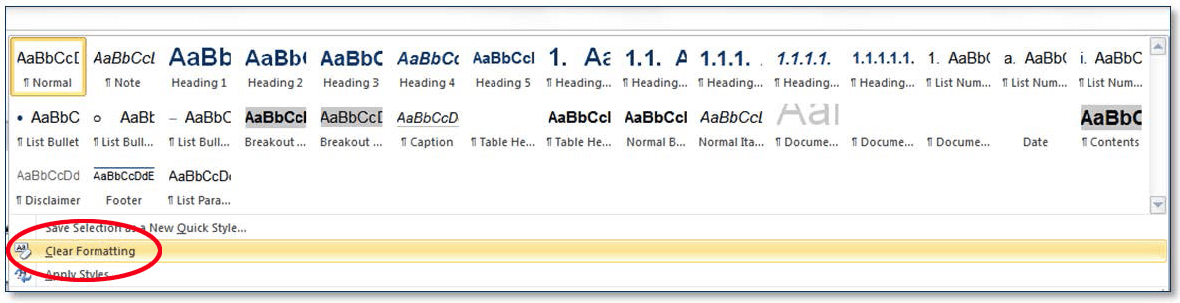 How to use text styles in Word