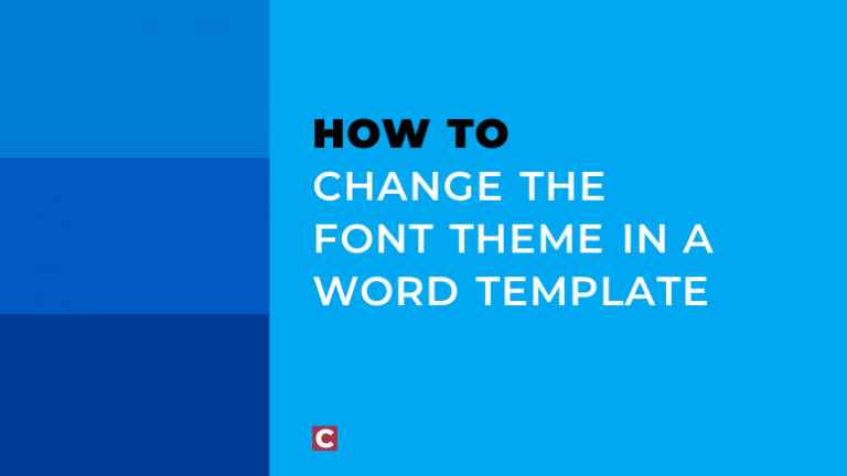 How to change the font theme in a Word template