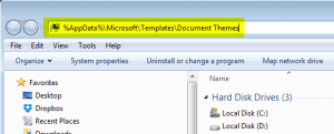 Installing MS Office theme files