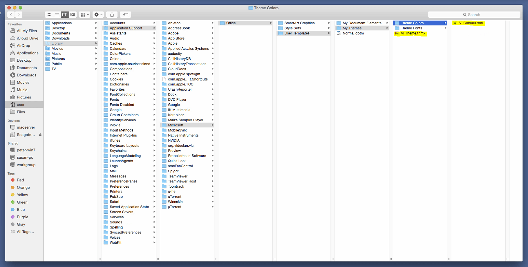 Installing MS Office theme files