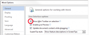 Make the most out of Word's Mini Toolbar